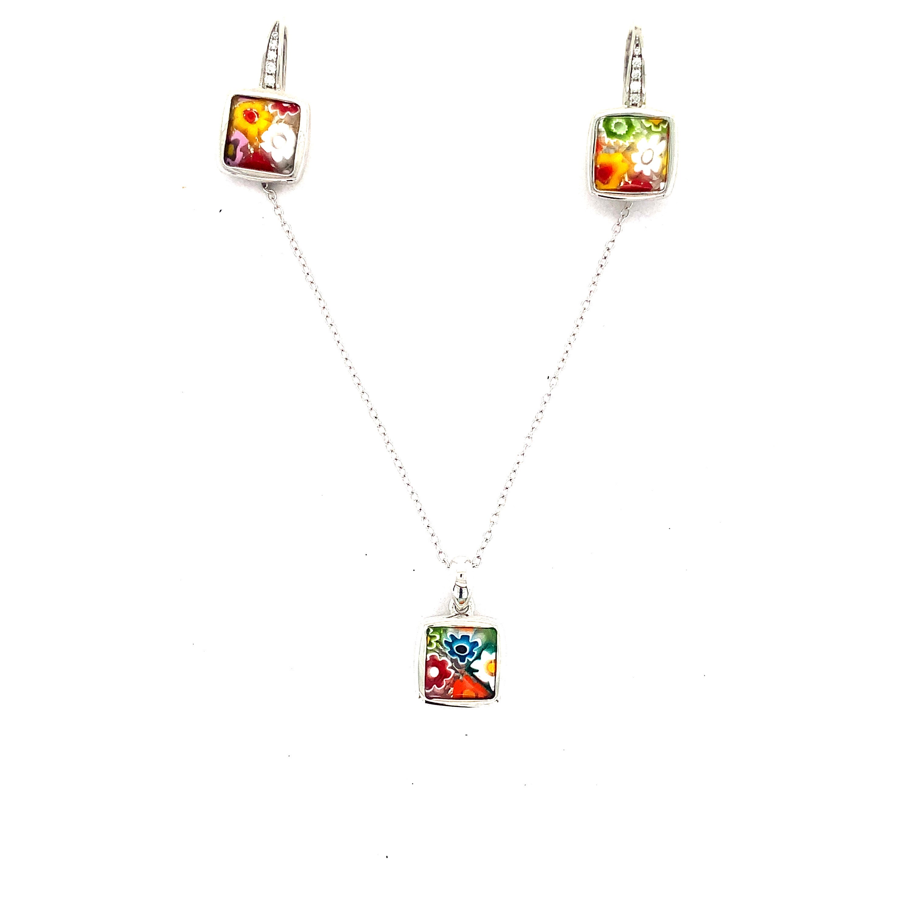 Murano Glass Pendant and Earring set – Dominique's Jewelry