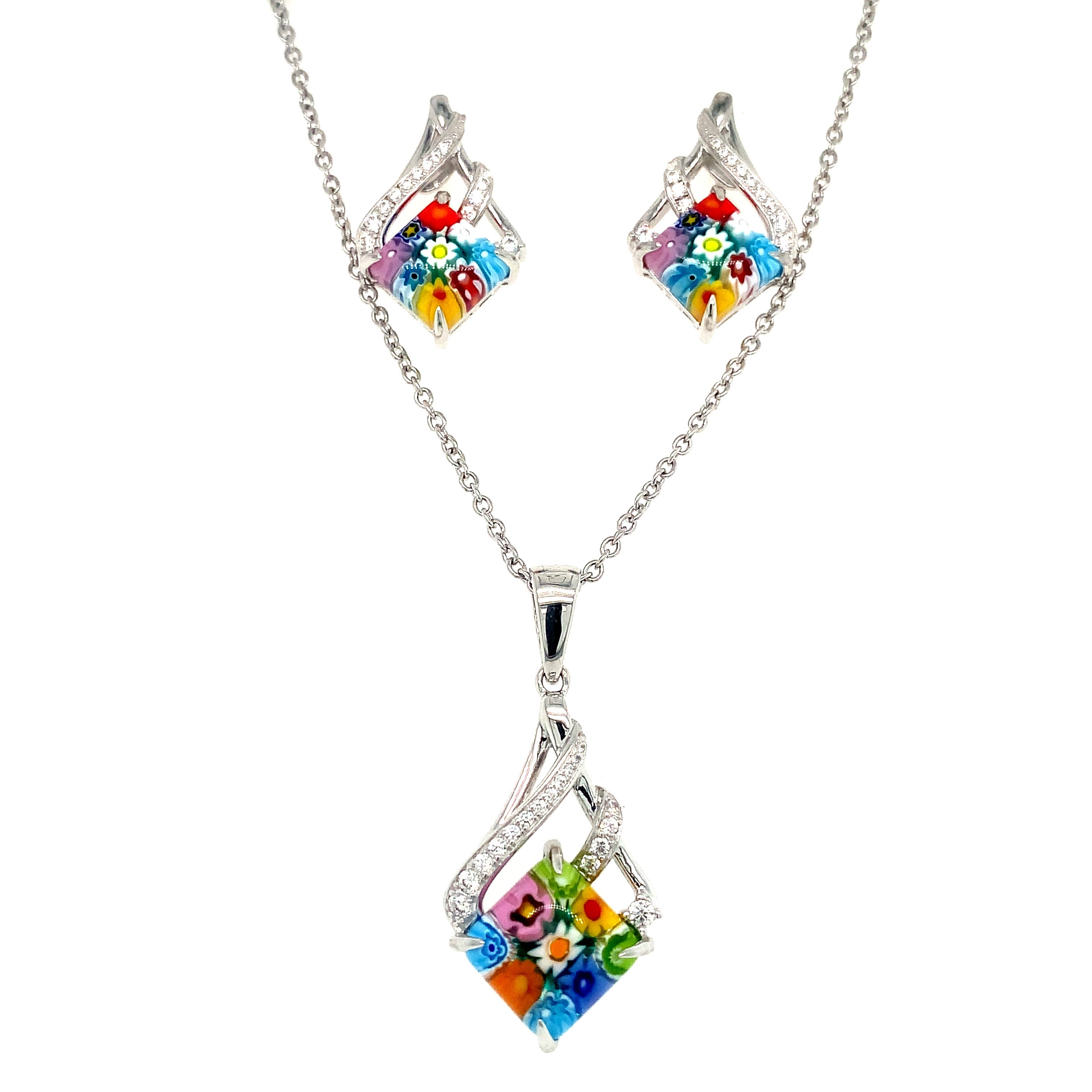 Murano Glass Sterling Silver Set – Dominique's Jewelry
